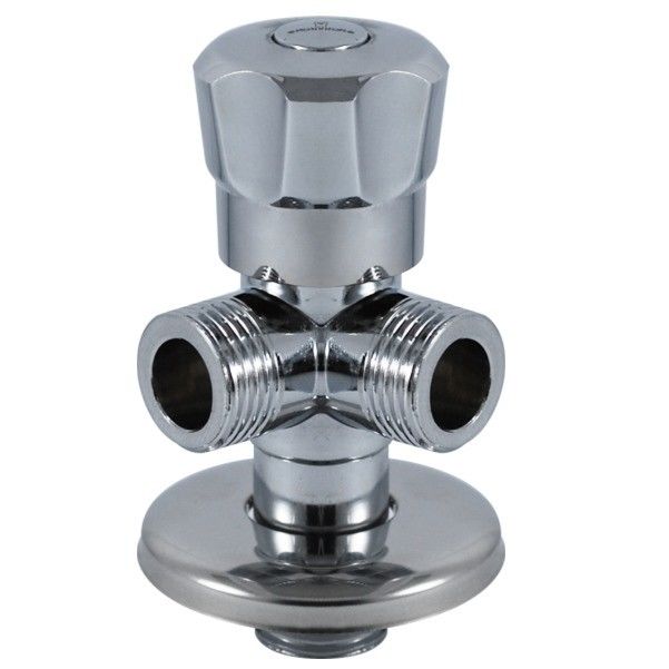 Chrome Toilet Angle Valve Three-Way Angle Stop Valve For Kitchen And ...