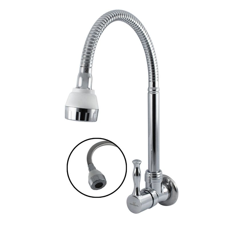 Single Handle Wall Mounted Cold Water Faucet Brass Body Kitchen Sink ...