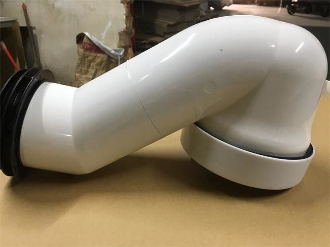 Question Mark Shaped Wc Pan Connector Fitting , PP Toilet Soil Pan ...