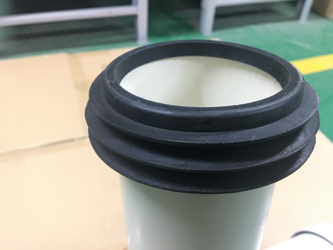 PVC Toilet Drain Pipe With Connector , Wc Waste Pipe Large Displacement