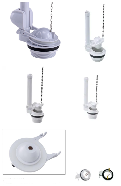 Toilet Flush Valve Plastic Mechanism With Flapper Anti Lock Braking Device