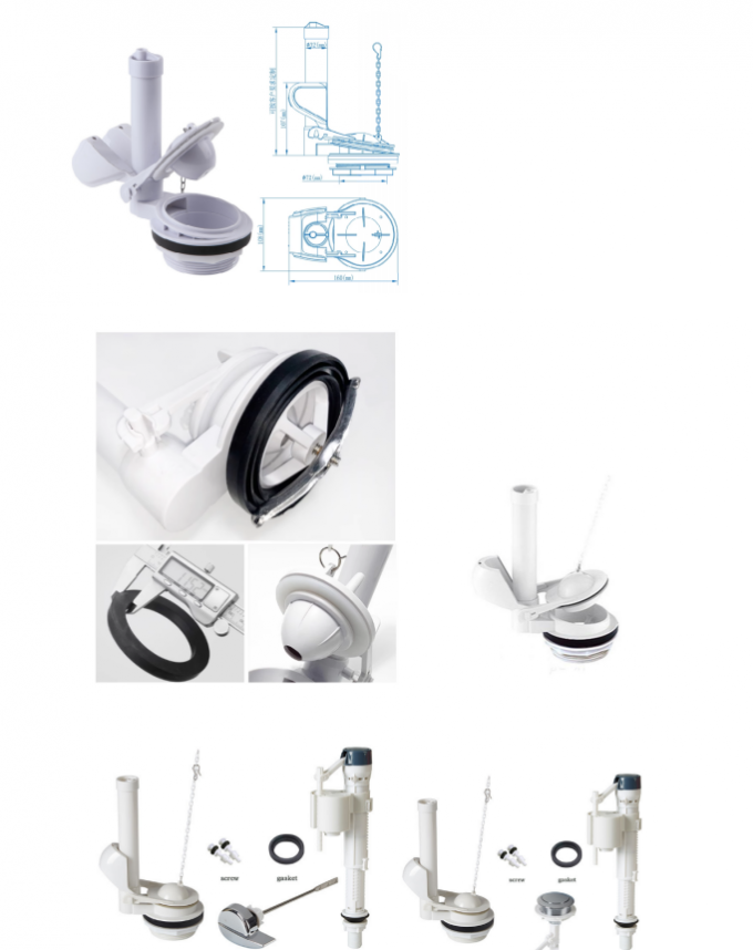 ABS Toilet Tank Accessories With Adjustable Overflow Pipe Height In ...