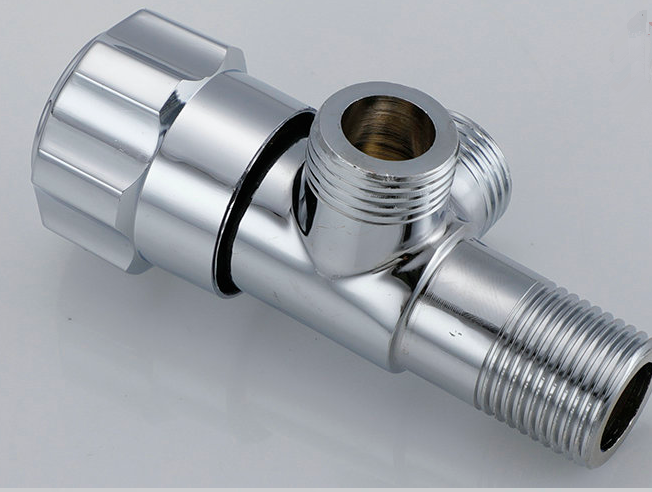 Chrome Toilet Angle Valve Three-Way Angle Stop Valve For Kitchen And ...