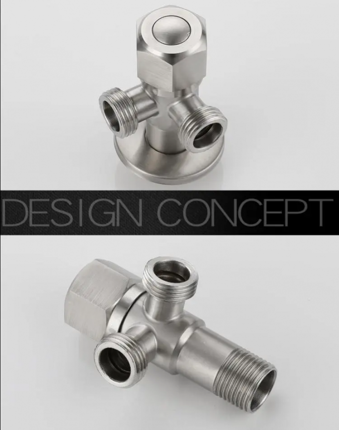 Wall-Mounted Iron / Brass Ammunition Cartridge Two-Way Angle Stop Valve ...