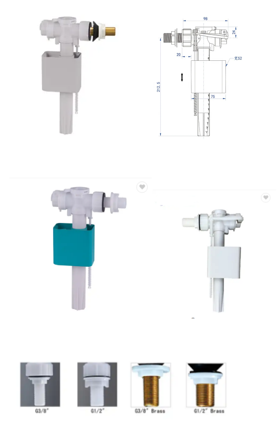 Modern White Xiamen Professional Plastic European Types Toilet Fill ...