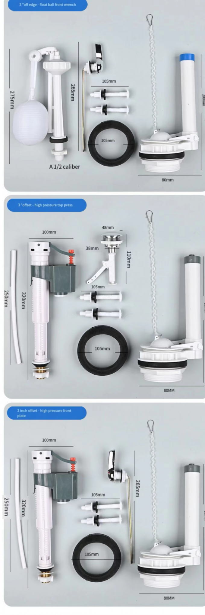 Toilet Water Tank Fittings Adjustable Fill Valve With Adjustable ...